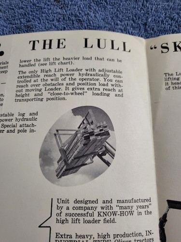 Vintage 1960s? LULL SKY HY Forklift Truck BROCHURE Telehandler Boom ST ...