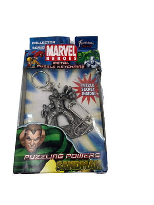 2007 Marvel Heroes Spider-man Villain SANDMAN Figure Metal Puzzle ...