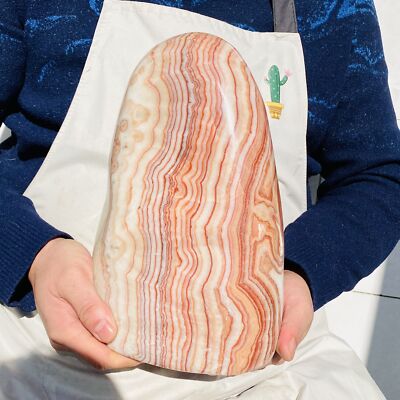 Natural Red stripe pork stone Quartz Crystal Freeform Mineral Specimen ...