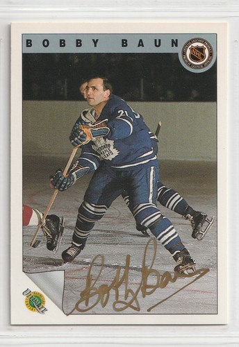 1992 Ultimate Toronto Maple Leafs #30 Bobby Baun Autograph | eBay
