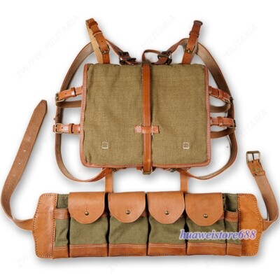WWII Chinese Army ZB26 Combination Bag Magazine Pouch 4 Cells Chest Rig ...