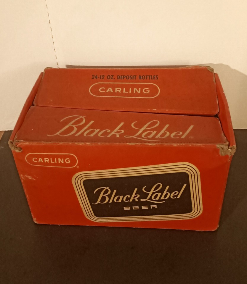 Vintage 1960's Carling Black Label Beer ~ Plastic Coated Cardboard Beer ...