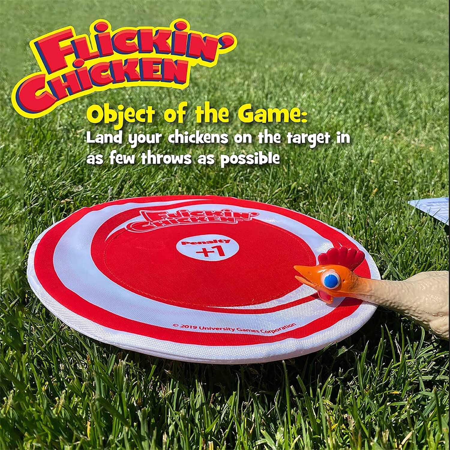 University Games | Flickin Chicken Indoor Outdoor Target Toss Game, for ...