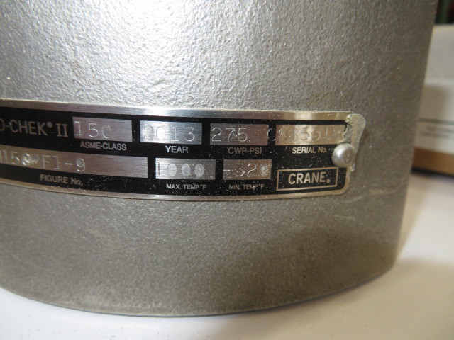 3" Crane Duo-Chek H15CPF1-9 150# STAINLESS STEEL Threaded Lug Check ...