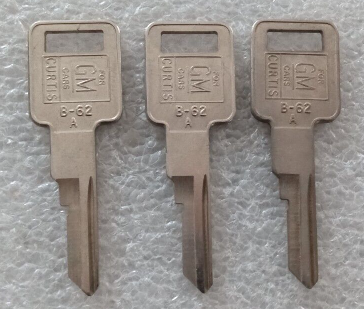Curtis key blanks B-62A VINTAGE KEY BLANKS Set of 3 B62A | eBay