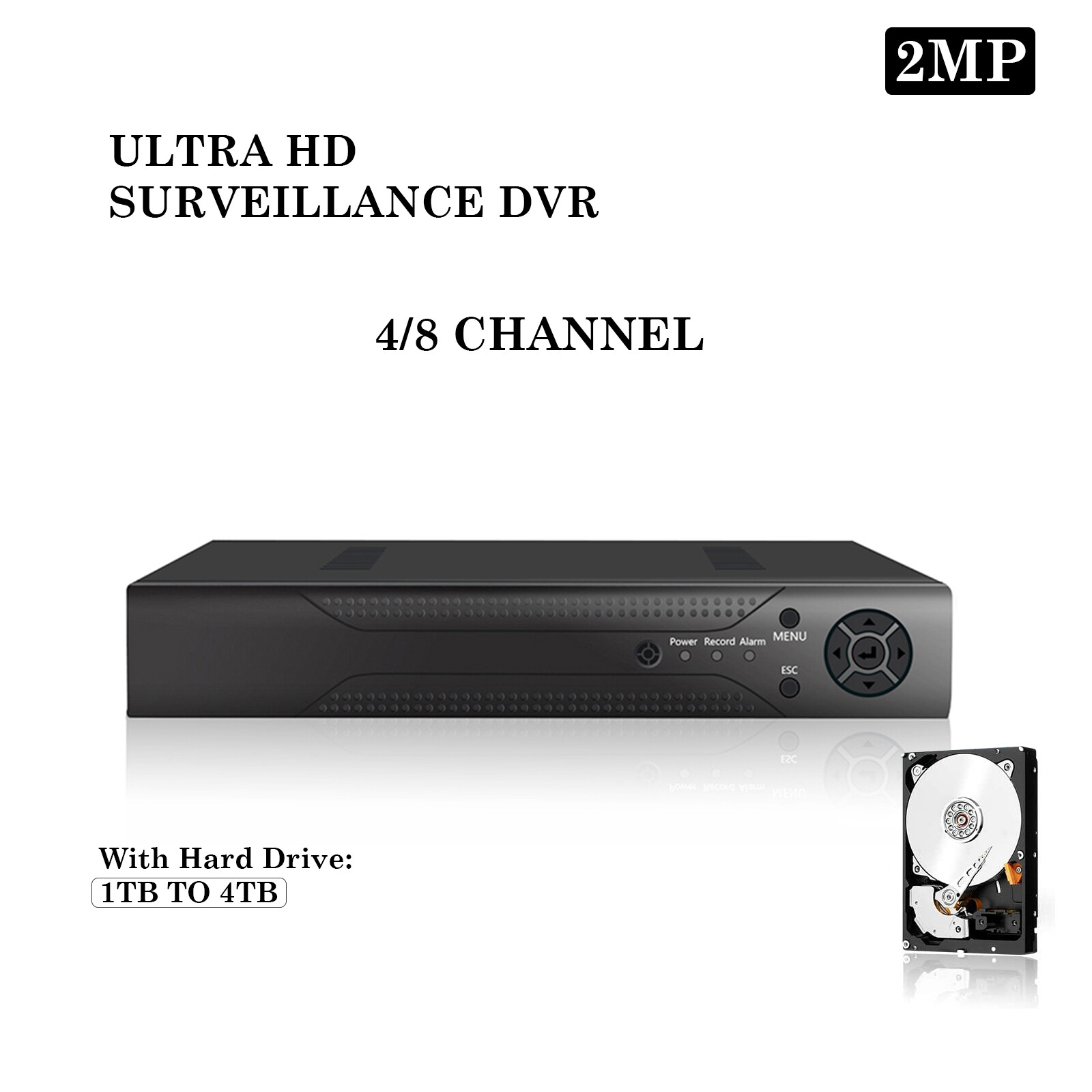 Smart CCTV 2MP DVR 4 8 Channel AHD 1080N Video Recorder Motion HD VGA ...