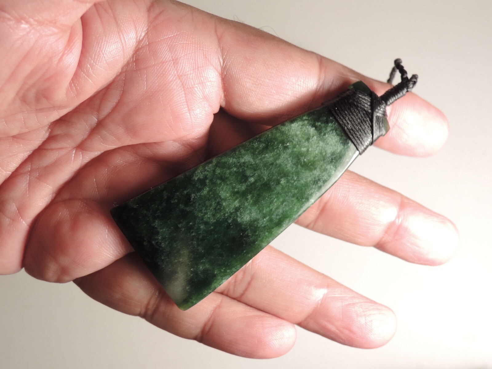 MAORI POUNAMU TOKI Marsden Flower JADE Greenstone NZ Nephrite Wearable ...