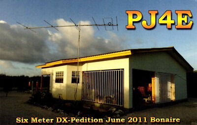 2011 Six Meter DX-Pedition Bonaire PJ4E QSL Radio Postcard | eBay