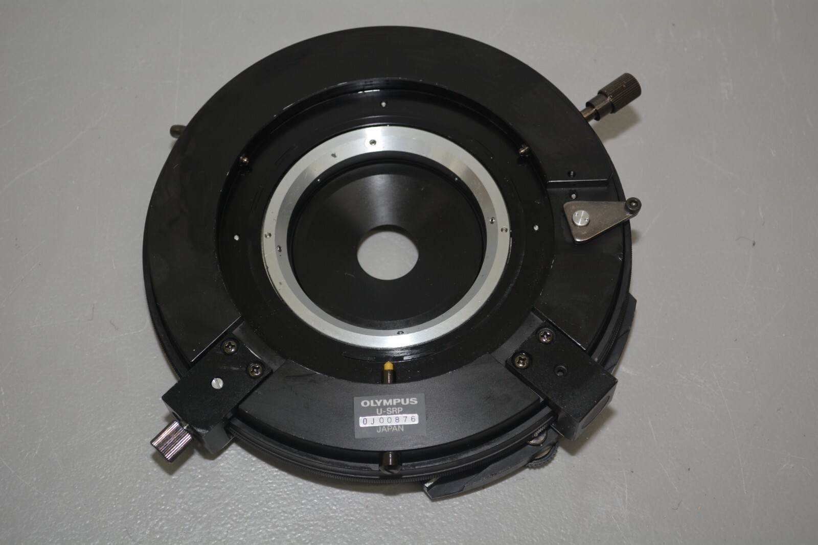 ^ Olympus Microscope U-SRP Rotating Stage With Slide Holder U-FMP #X424 ...