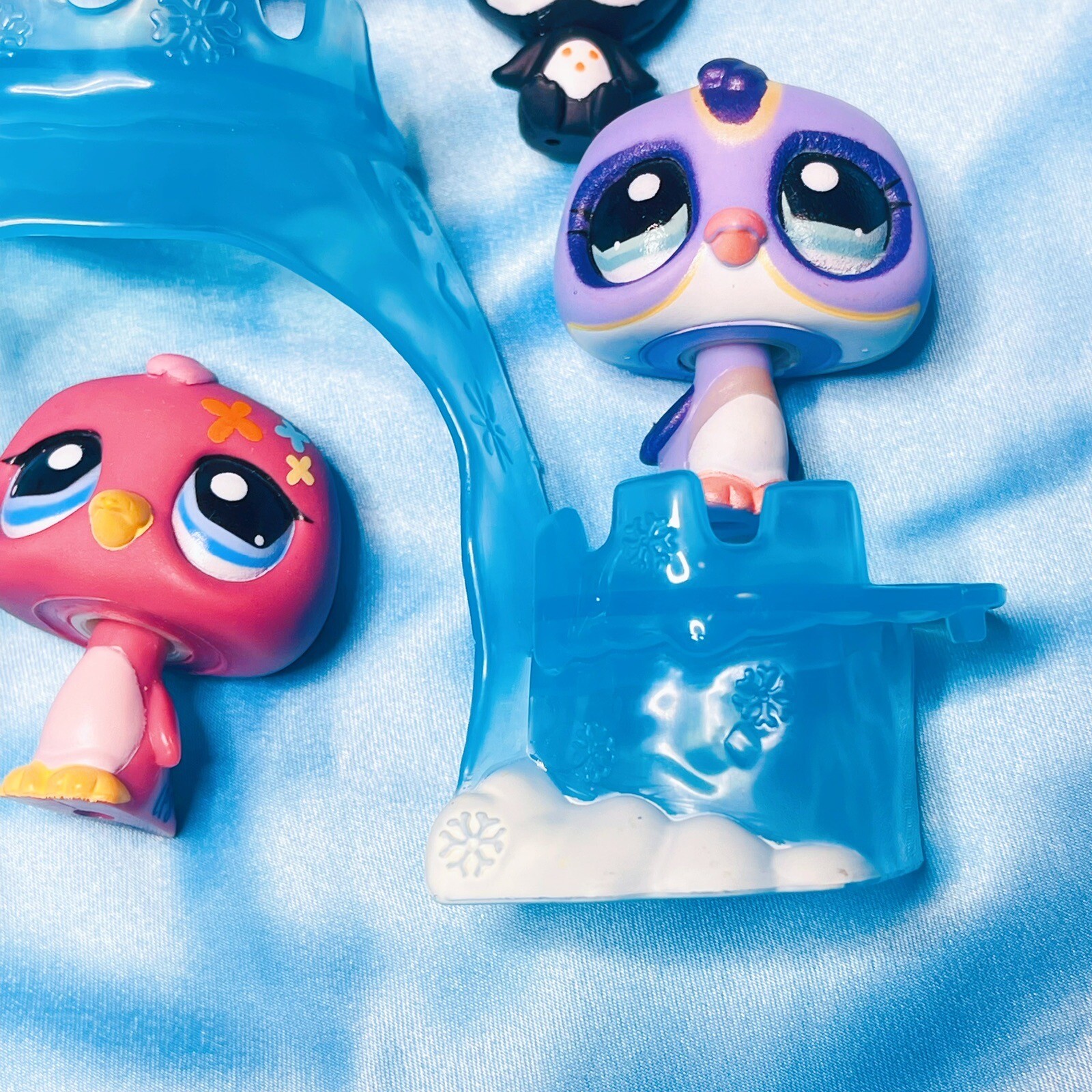 Authentic Littlest Pet Shop LPS 333 1085 1448 Purple Black Penguin Bird ...