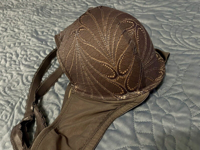 Wonderbra Taupe Lace Overlay Underwire Demi Bra US Size 36D Padded for ...