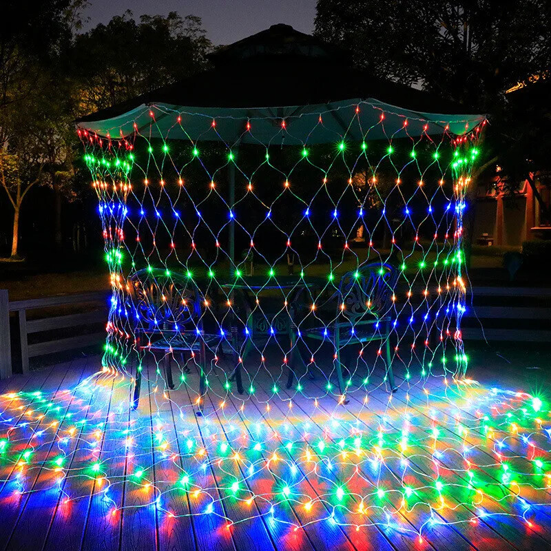 200 LED Net Mesh Fairy String Light Curtain Fairy Light Wedding Party ...