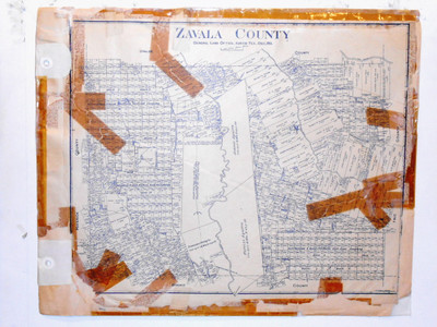 Old Zavala County Texas General Land Office Owner Map Crystal City ...