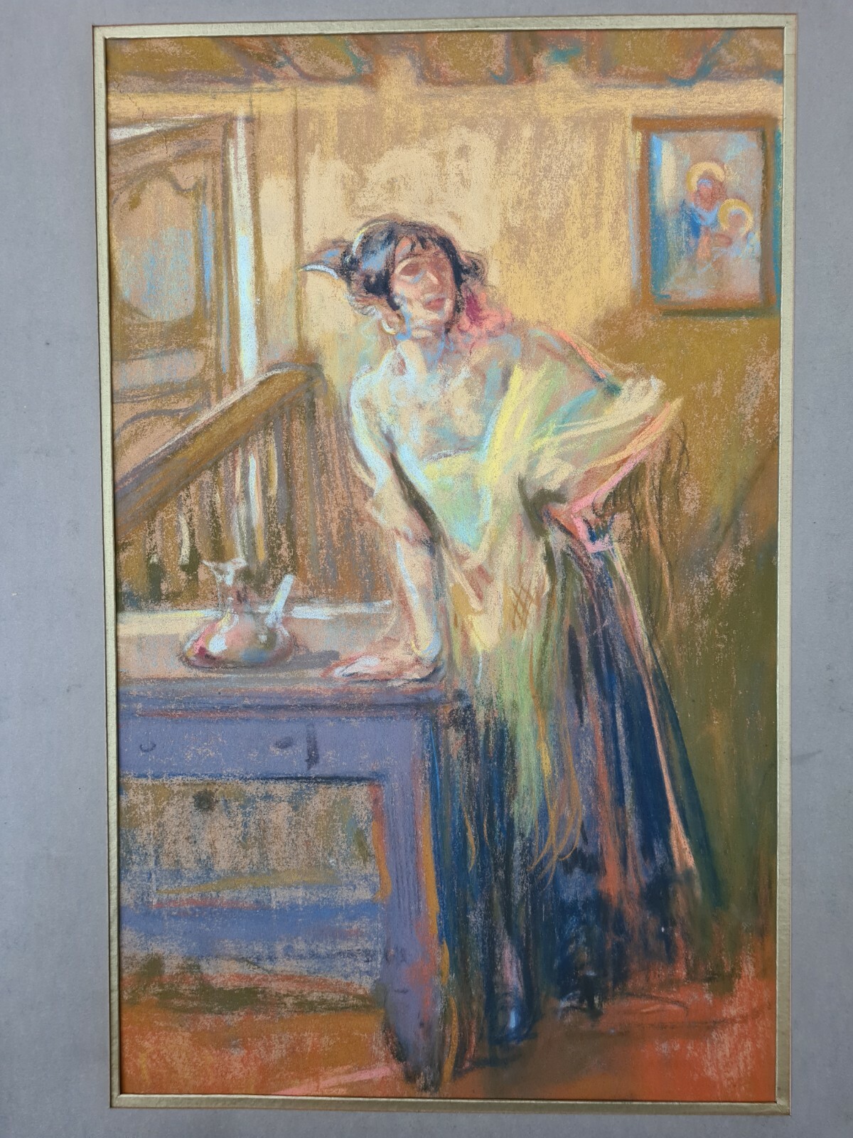 Louis FORTUNEY (1875-1951) - Portrait de Femme - Pastel Signé - Belle ...