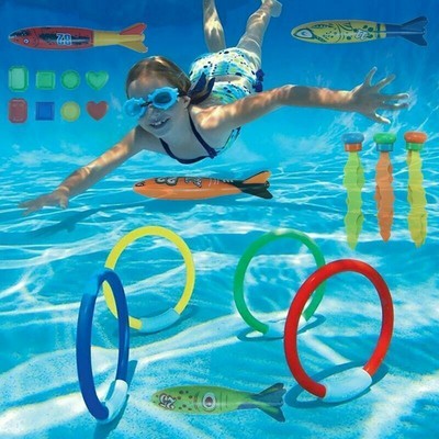19x Tauch-Spielzeug-Set spaßiges versinkendes Swimming Pool ...