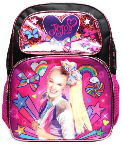 JOJO SIWA 16" Live Your Dream Backpack Black Pink Large Book Bag | eBay