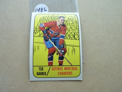 VINTAGE HOCKEY CARD TOPPS 1967 MONTREAL CANADIENS TED HARRIS NO1486 | eBay