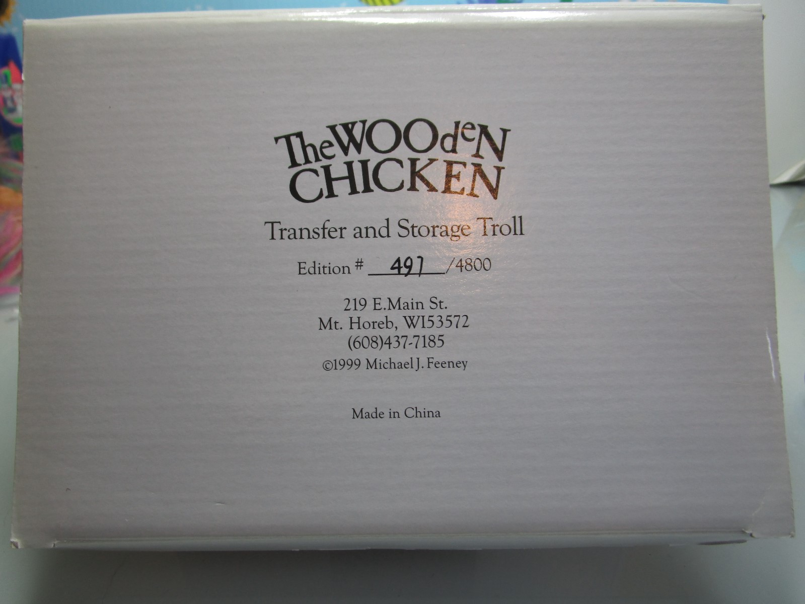 1999 TROLL CARRYING HOUSE OF DRAGONS - 11 1/2" Wooden Chicken Troll ...