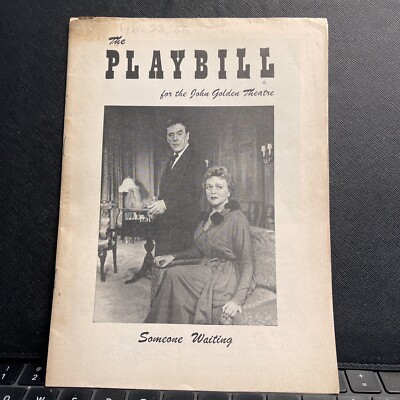 Someone Waiting Opening Night Playbill - February 14, 1956 - John ...
