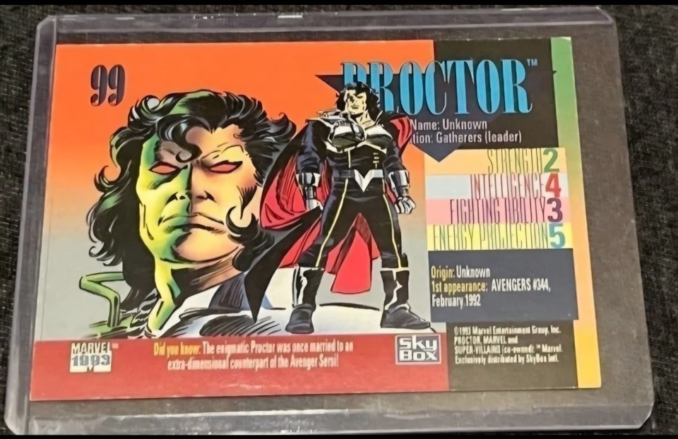 PROCTOR 1993 SKYBOX MARVEL SUPER VILLAINS Card #99 | eBay