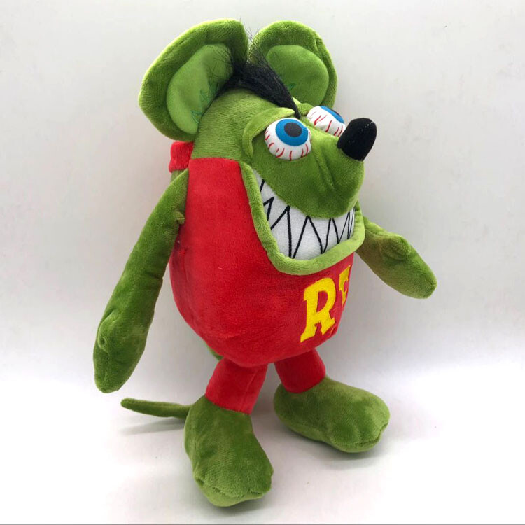 12" Green Red RAT FINK Stuffed Plush Toy Big "Daddy" Ed Roth Soft Gift ...
