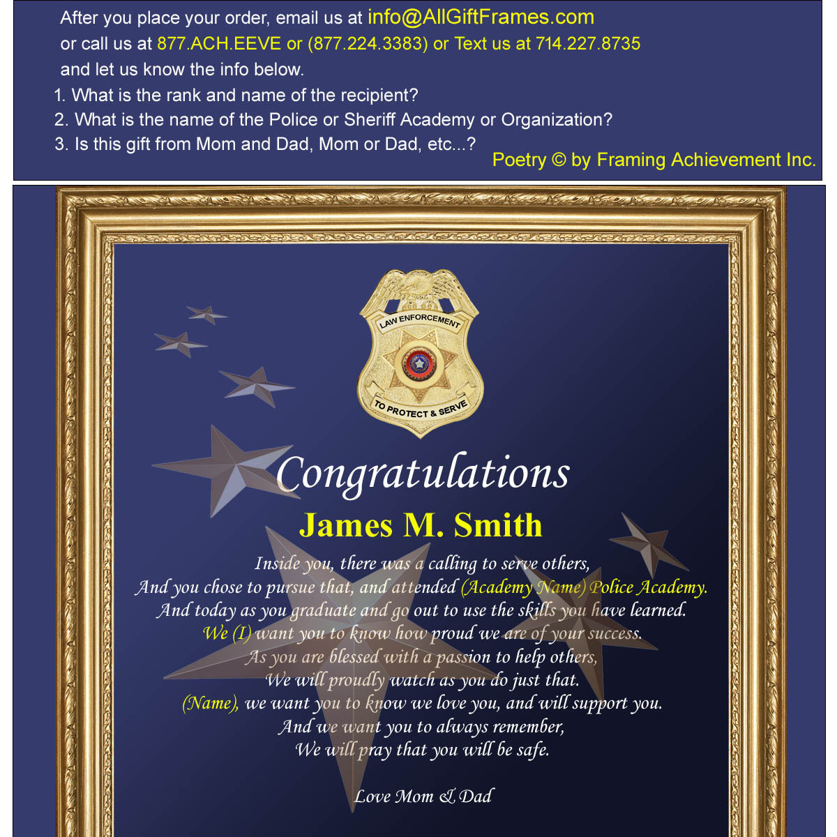 Police Academy Graduation Invitations Examples Police Graduation Law