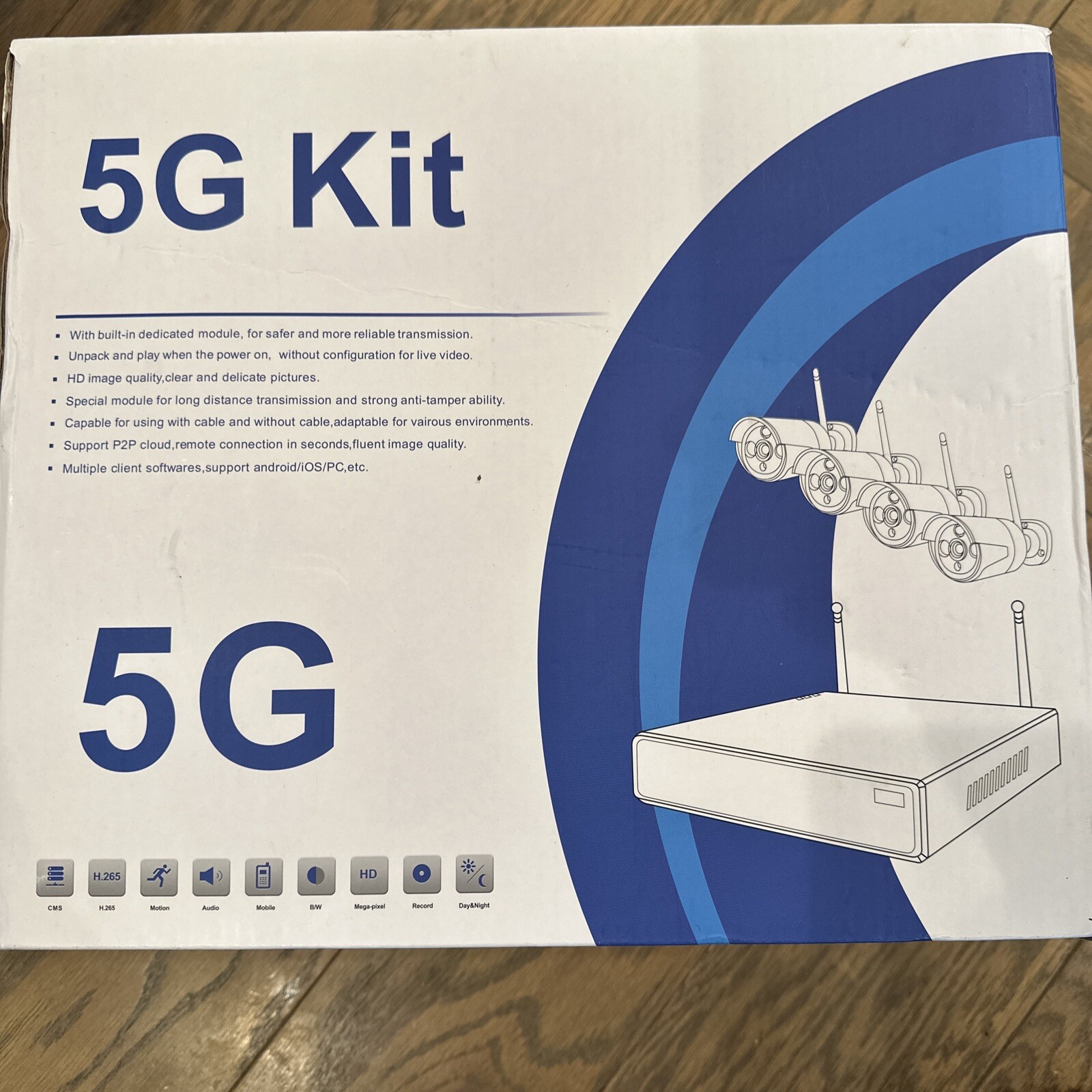 5G Kit, Full HD Wireless NVR Security Camera System with 4 Cameras #G ...