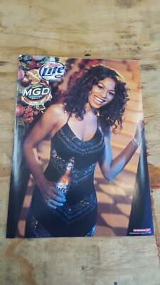 Miller Lite MGD Genuine Draft Sexy Classy Girl Beer Poster | eBay