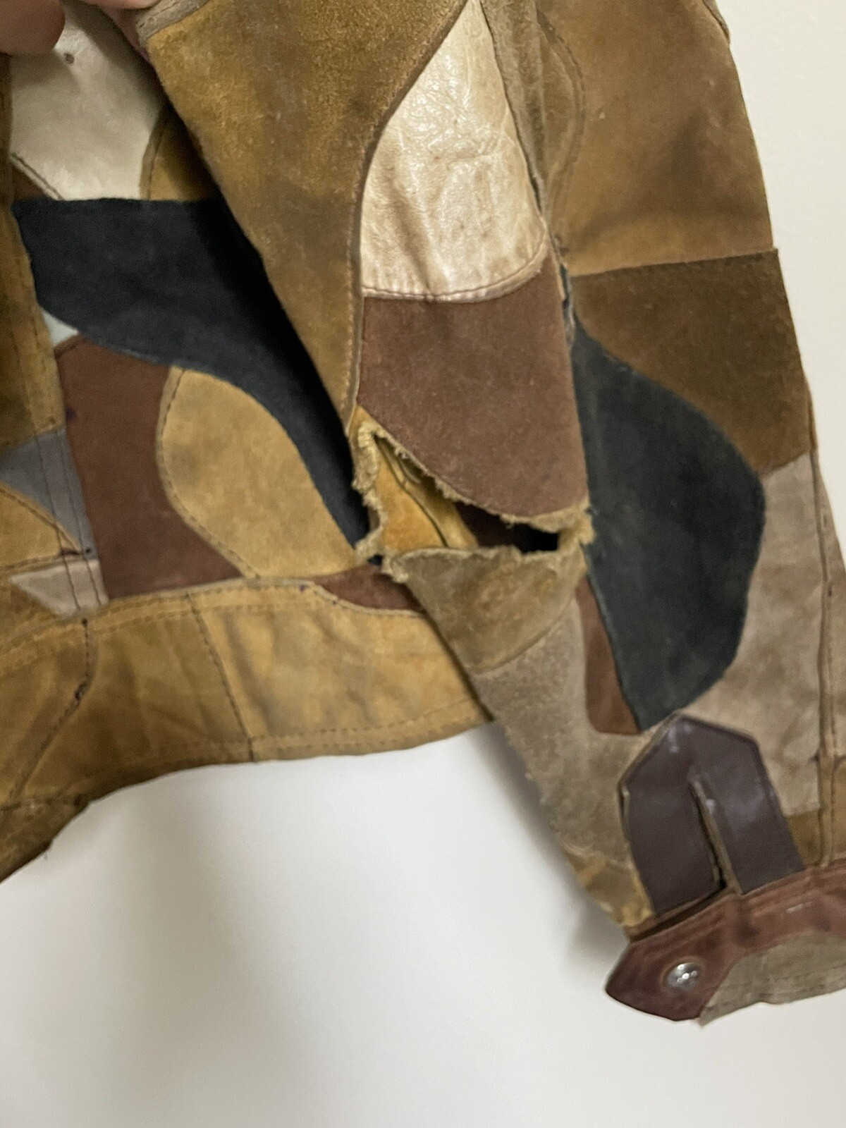 1970 1960 M&h Handmade Leather patchwork jacket - Gem