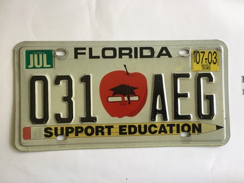 2003 Florida Support Education License Plate Specialty | eBay
