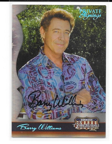 2008 Donruss Americana Barry Williams AUTO Signed SP 09/25 Greg Brady ...