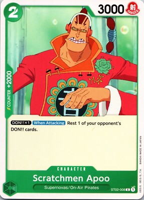 Scratchmen Apoo ST02-008 C | One Piece TCG On-Air Pirates | eBay