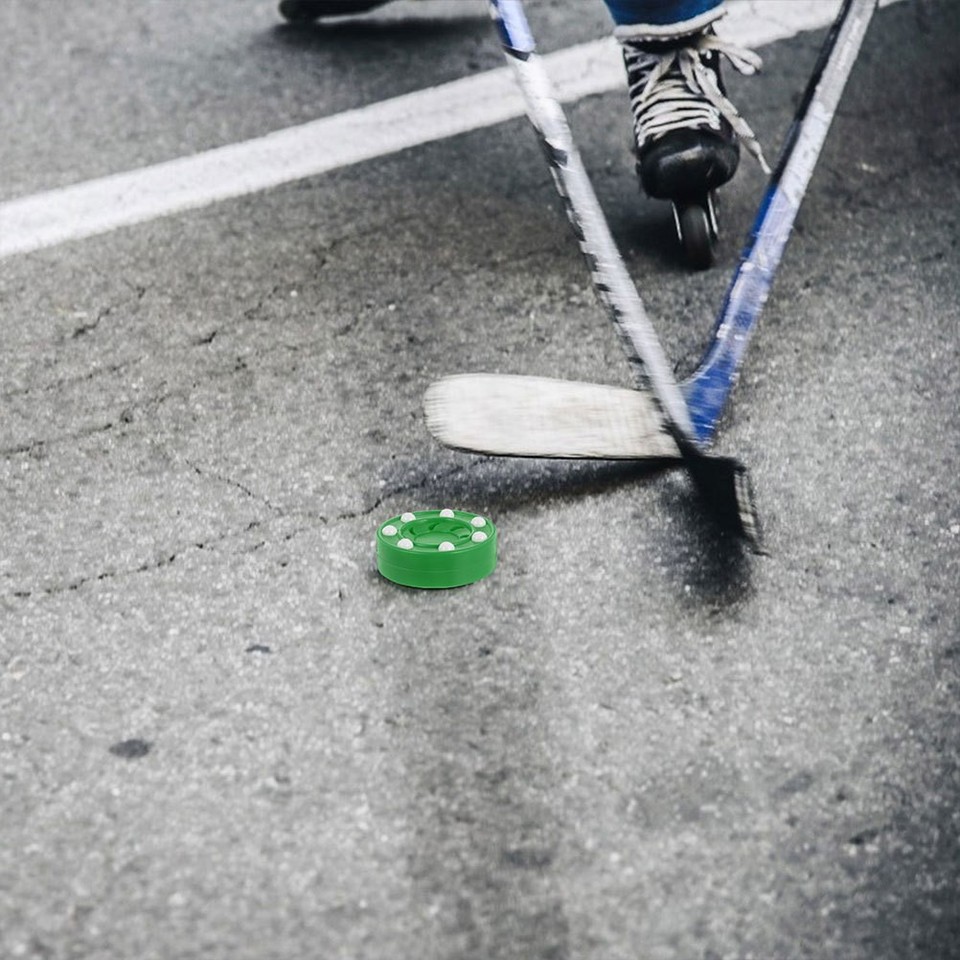 2 Pcs Sports Puck Street Hockey Balls Plastic Bucket Pucks Rubber ...