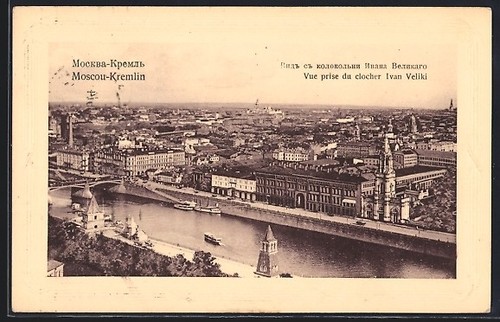 Ansichtskarte Moscou-Kremlin, Vue prise du clocher Ivan Veliki 1914 ...