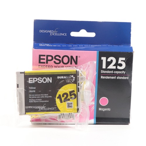 Epson 125 Magenta Yellow Ink Cartridges Genuine OEM NEW | eBay