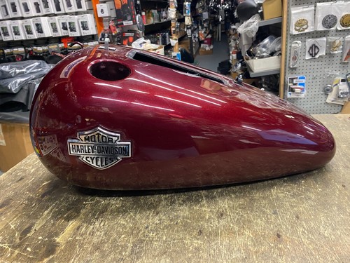 Candy Red Gas Tank Harley FXCW Rocker 2010 2009 Emblems Nice! | eBay