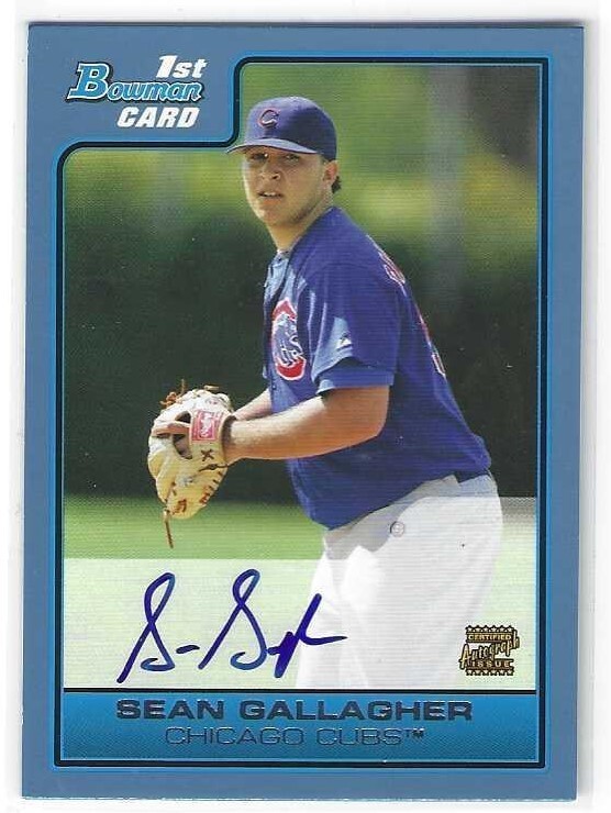2006 Bowman Prospects Sean Gallagher AUTO #B117 - BLUE Serial #/500 | eBay