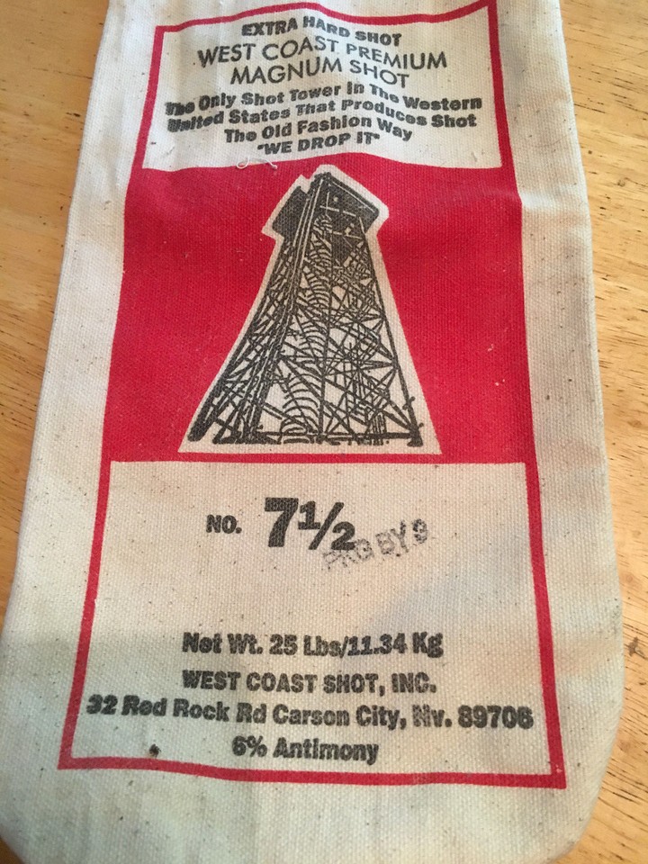 WEST COAST PREMIUM MAGNUM SHOT 25 Lb. LEAD SHOT BAG | eBay