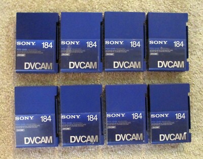 8 pcs Sony PDV-184N DVCAM Video Cassette Tape - 8 pieces 184 minute ...
