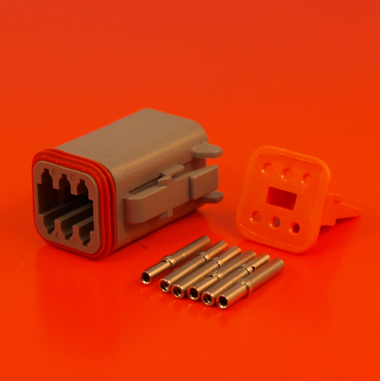Deutsch DT Series 6 Way Plug Connector Kit DT06-6S + Pins & Wedglock DT ...