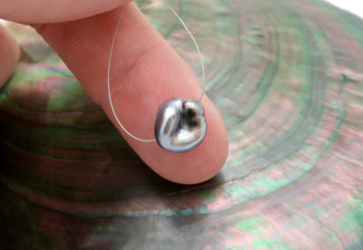 LOVELY AAA COOK ISLAND MANIHIKI KESHI PEARL SINGLE PEARL *RARE BRIGHT ...