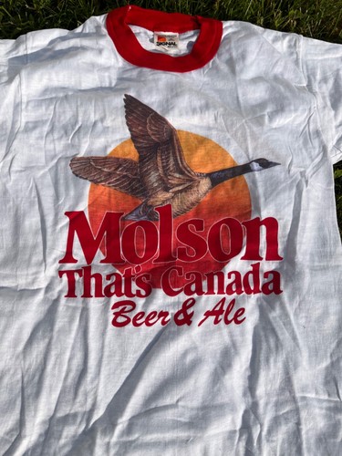 Molson Beer: 1980's Vintage T-Shirt--Single Stitch--Canada--Medium | eBay