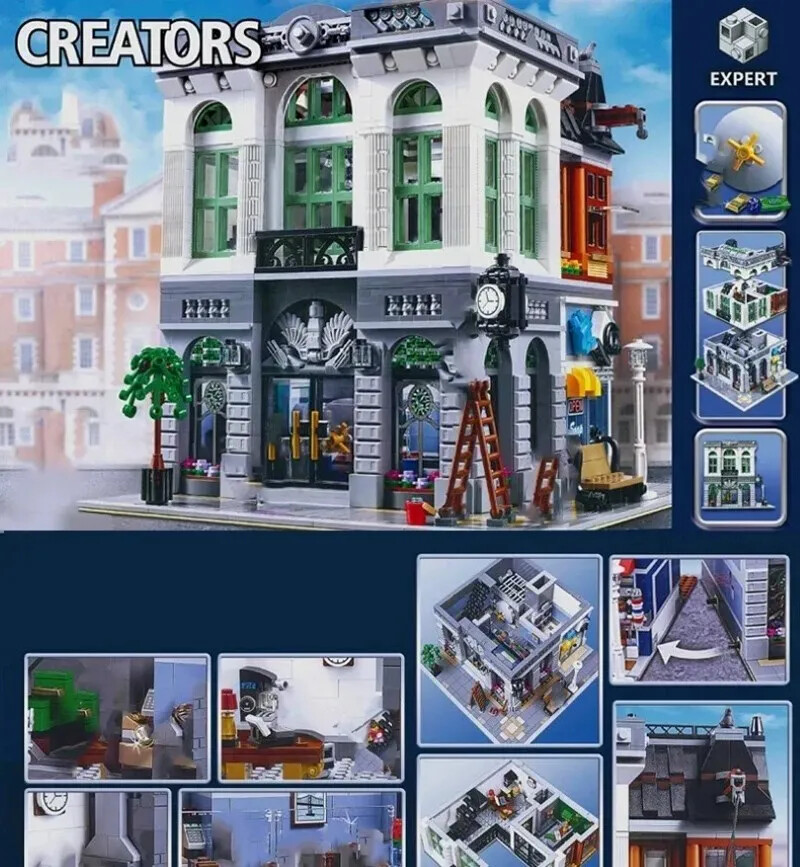 2380PCS Brick Bank Kit Building Block Expert Assembly Compatible With ...