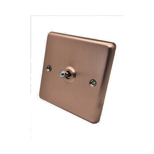 Brushed Matt Satin Copper Plug Sockets Light Switches Dimmers - Whole ...