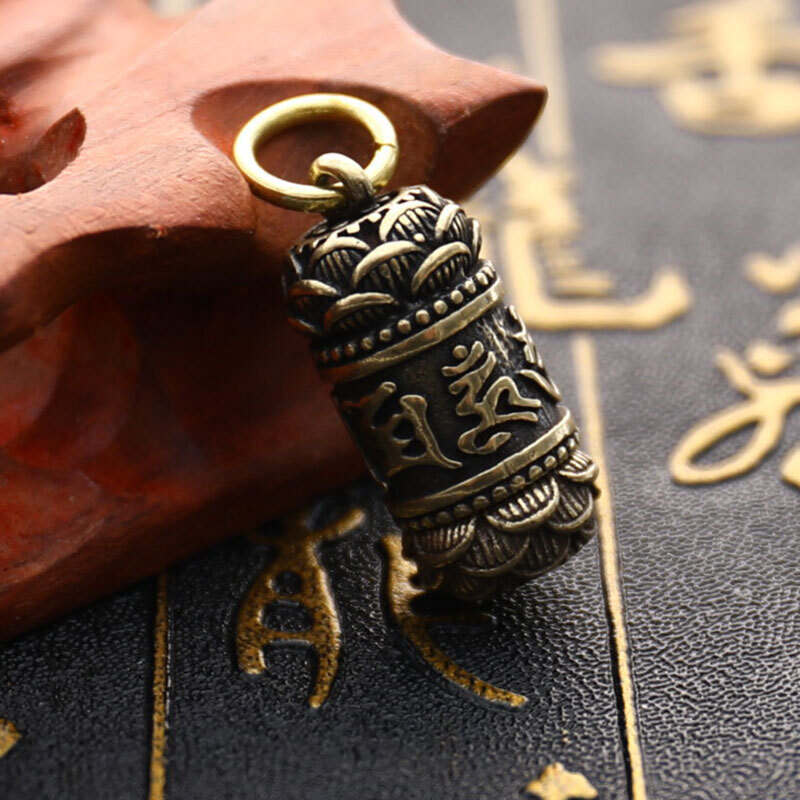 Keychains Brass Buddha GuanYin Hanging Pill Box Medicine Case Container ...