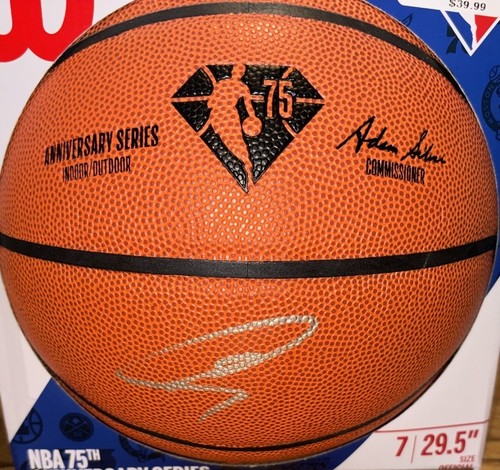 Stephen Curry Signed Wilson Anniversary Series NBA Top 75 Basketball ...