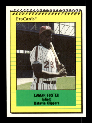 1991 Pro Cards # 3490 Lamar Foster Card Batavia Clippers Philadelphia ...