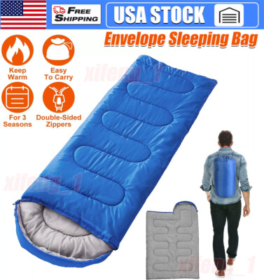 4 Season Outdoor Camping Envelope Sleeping Bag Waterproof Ultralight ...