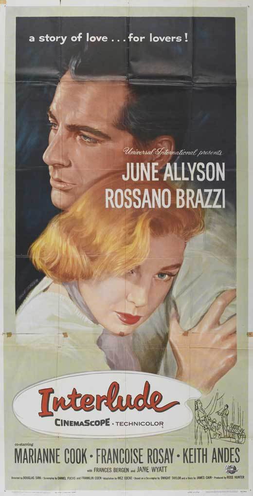 INTERLUDE Movie POSTER 20x40 June Allyson Rossano Brazzi Marianne Koch ...