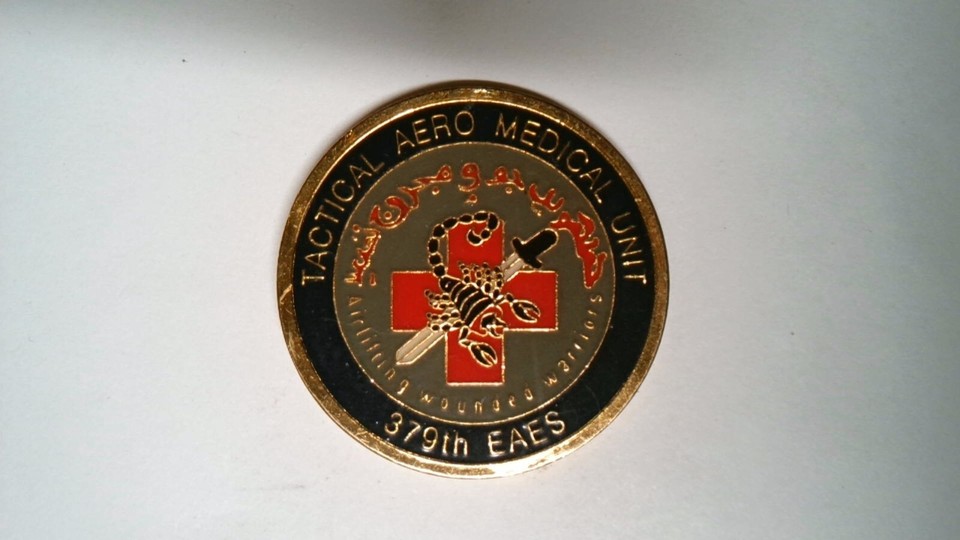 CHALLENGE COIN TACTICAL AERO MEDICAL UNIT 379TH EAES OPERATION IRAQI ...